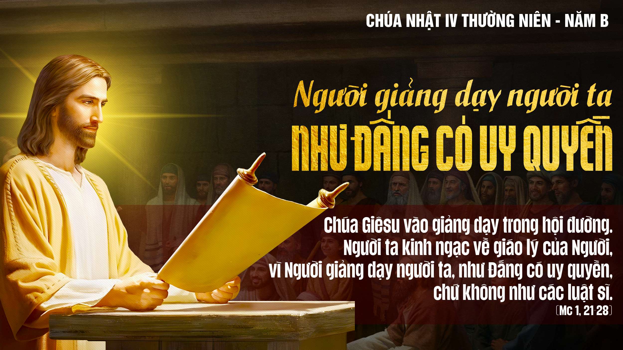 Chú Giải Tin Mừng Chúa Nhật Tuần IV Mùa Thường Niên Năm B (Mc 1:21-28) | Giáo Phận Phú Cường